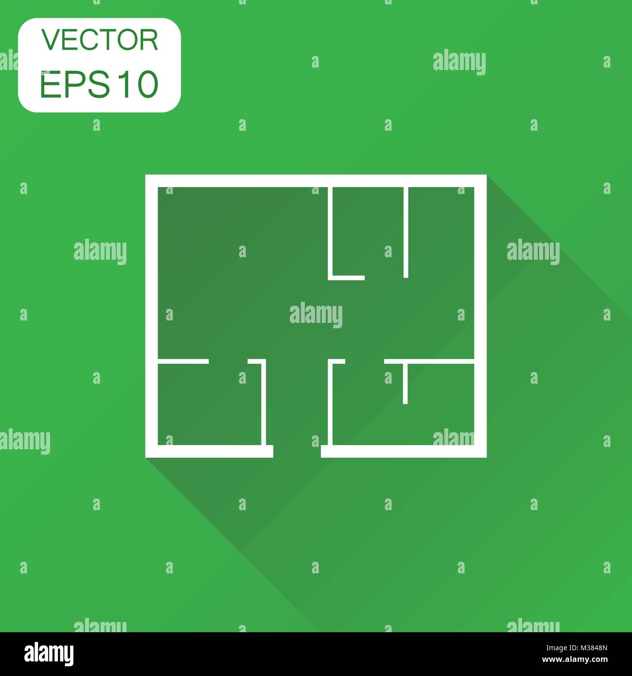 House plan icon. Business concept room plan pictogram. Vector ...