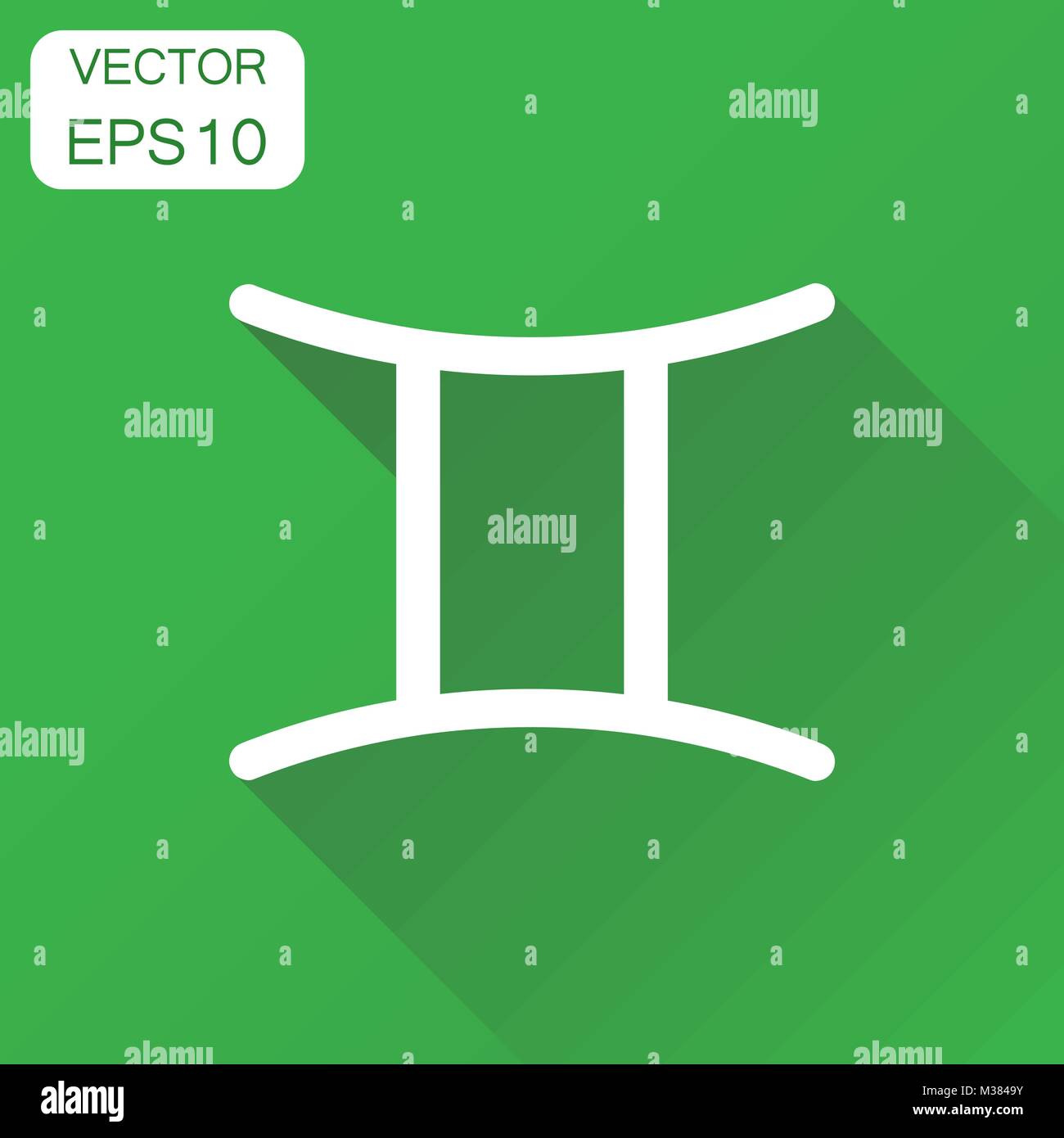Gemini zodiac sign icon. Business concept astrology gemini pictogram ...