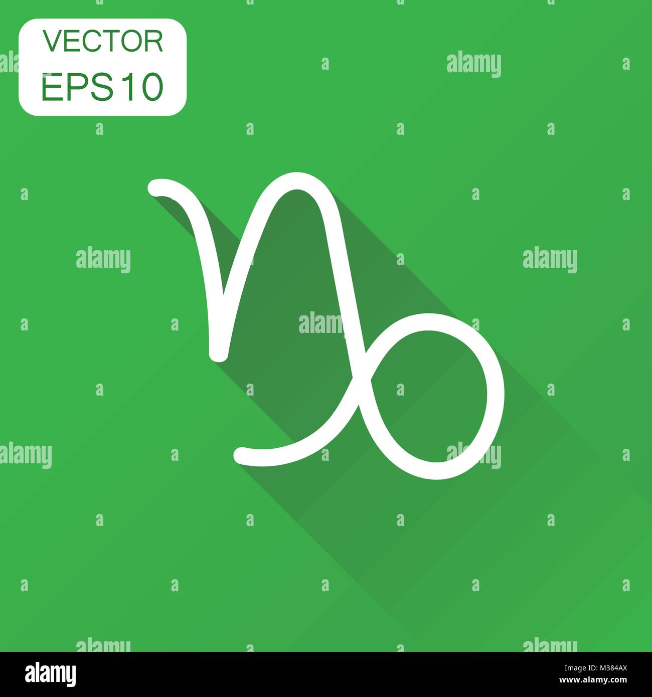 Capricorn Zodiac Sign Icon Business Concept Astrology Capricorn Pictogram Vector Illustration