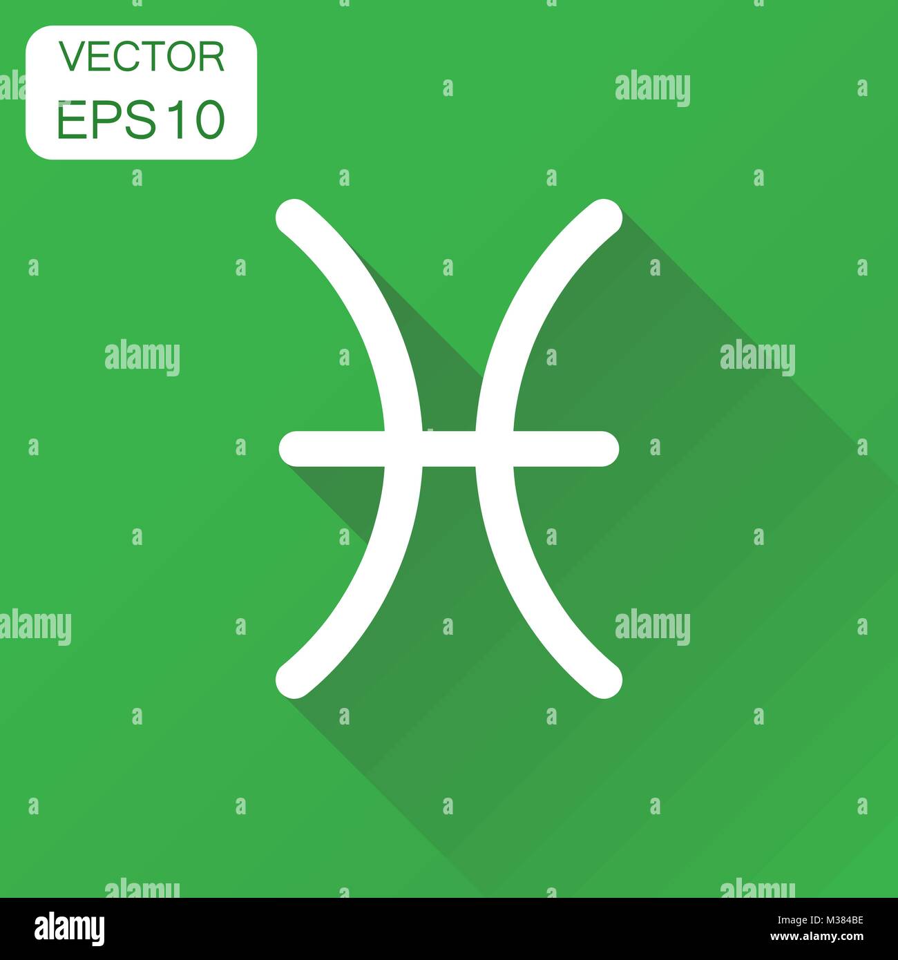 Pisces zodiac sign icon. Business concept astrology pisces pictogram ...
