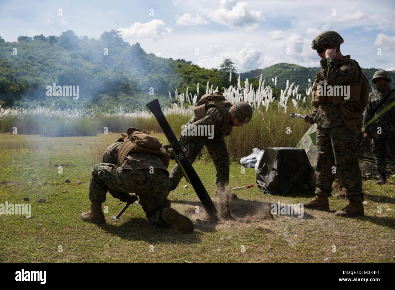 U.S. Marines conduct mortar training during exercise KAMANDAG by #PACOM ...