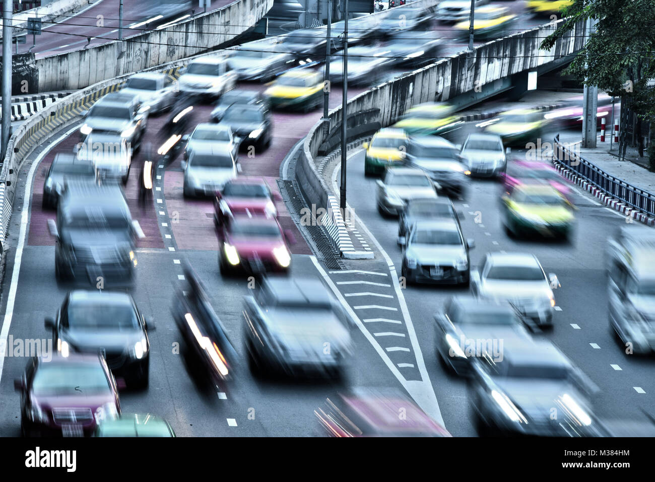Controlled-access highway in Bangkok during rush hour Stock Photo - Alamy
