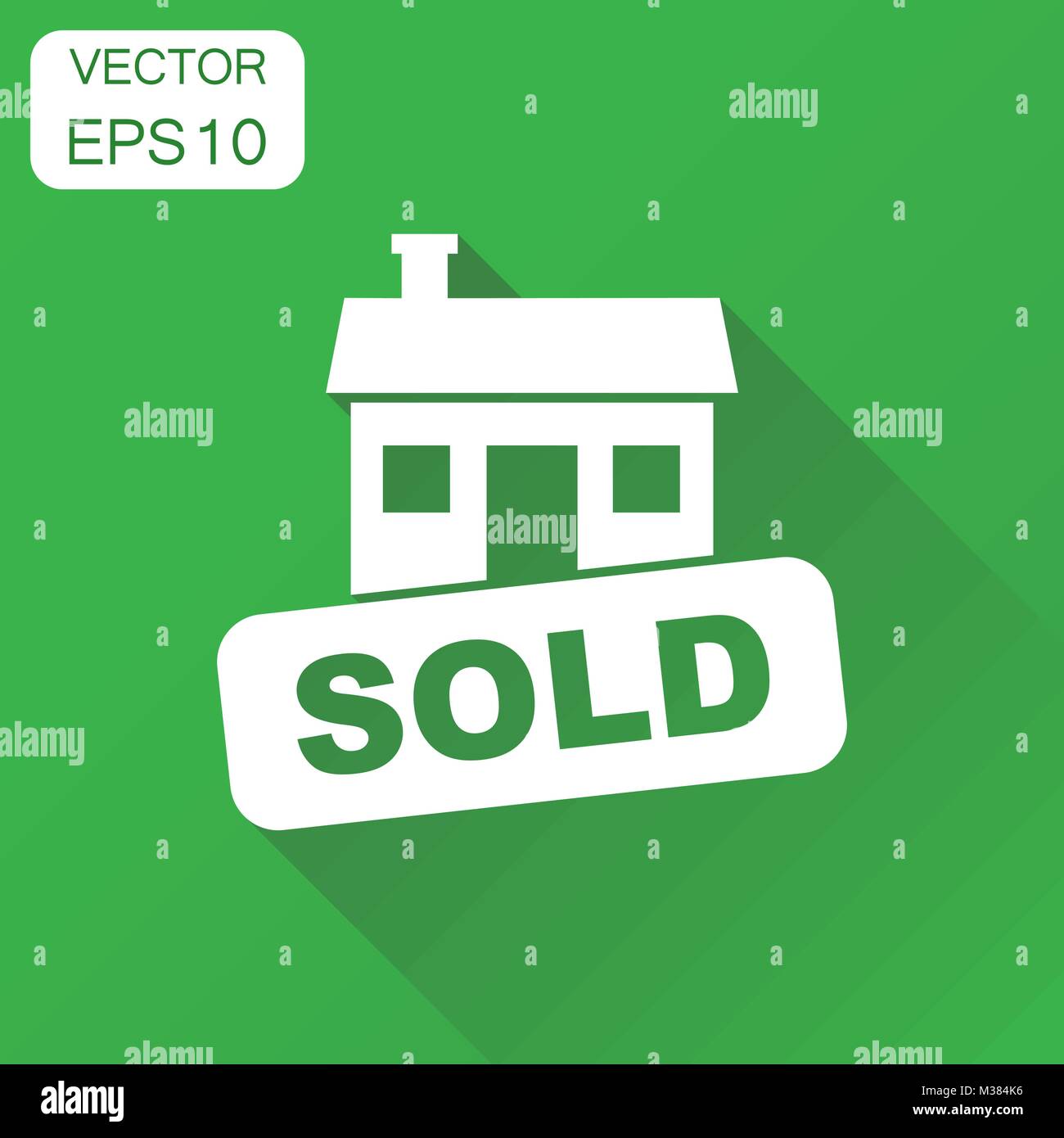 Sold house icon. Business concept house sold pictogram. Vector ...