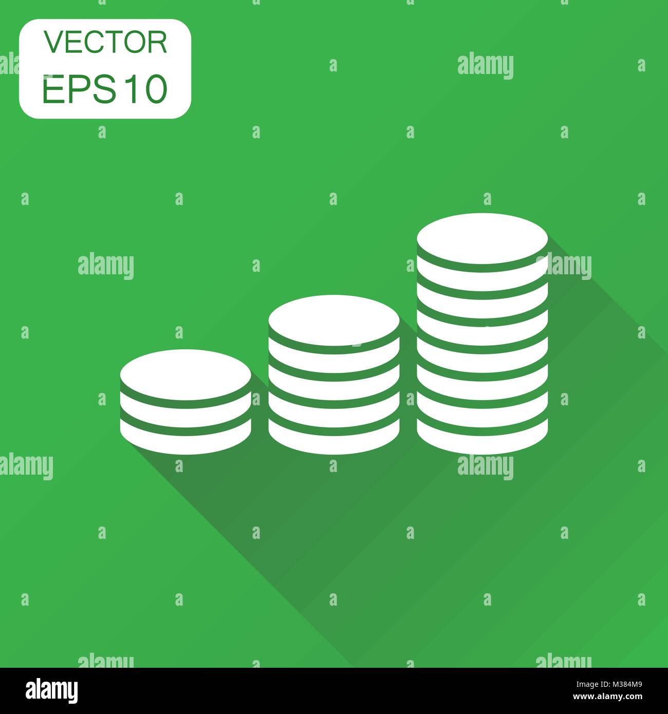 Coins money stack icon. Business concept coin pictogram. Vector ...