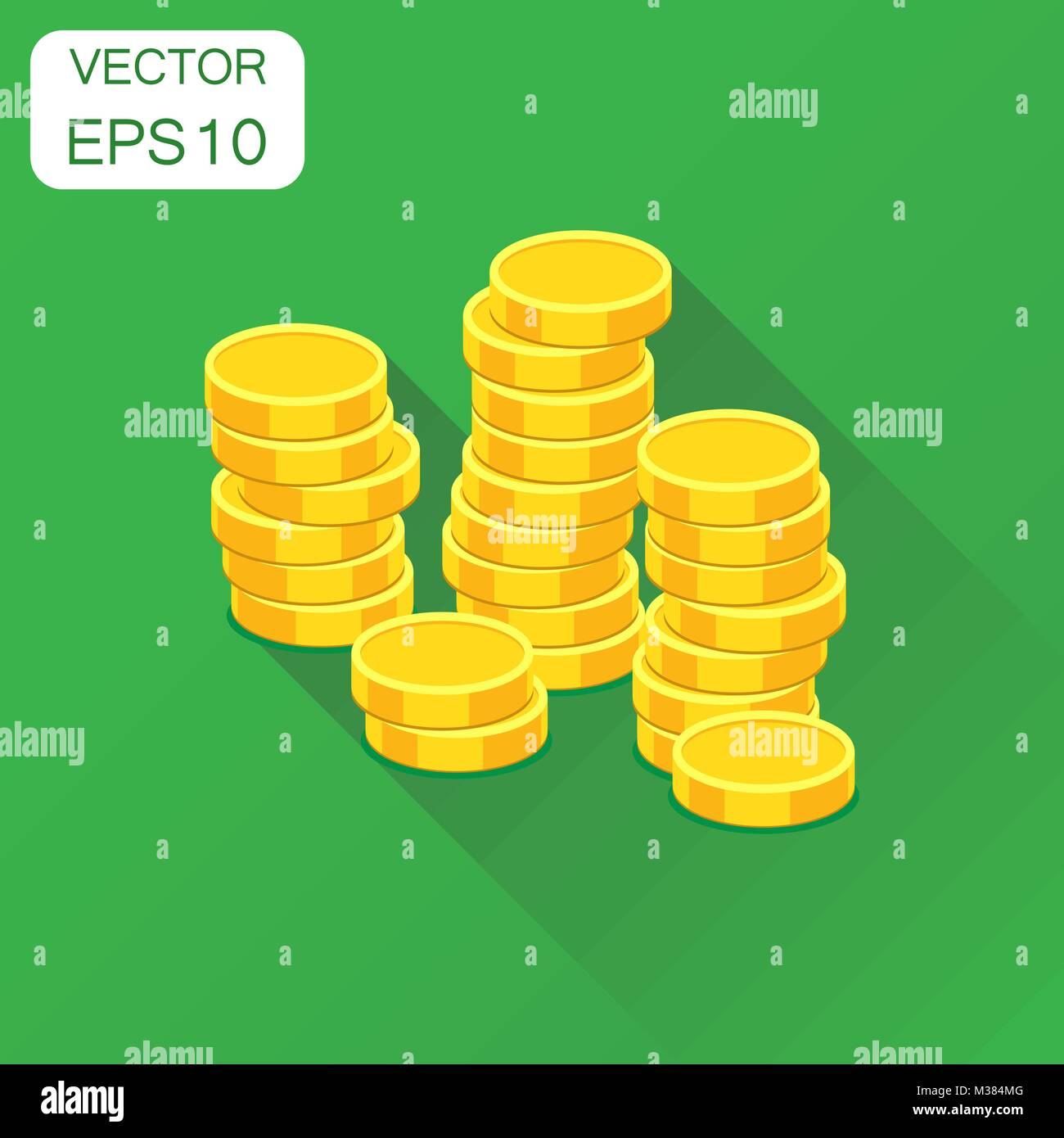 Coins money stack icon. Business concept coin pictogram. Vector ...