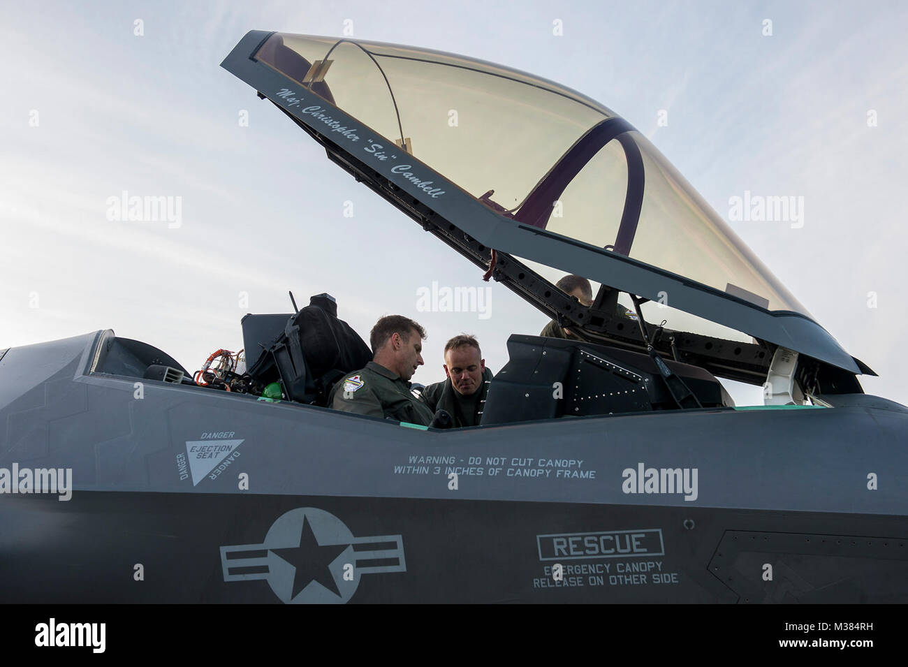 U.S. Air Force Col. David Mineau, the 354th Fighter Wing commander ...