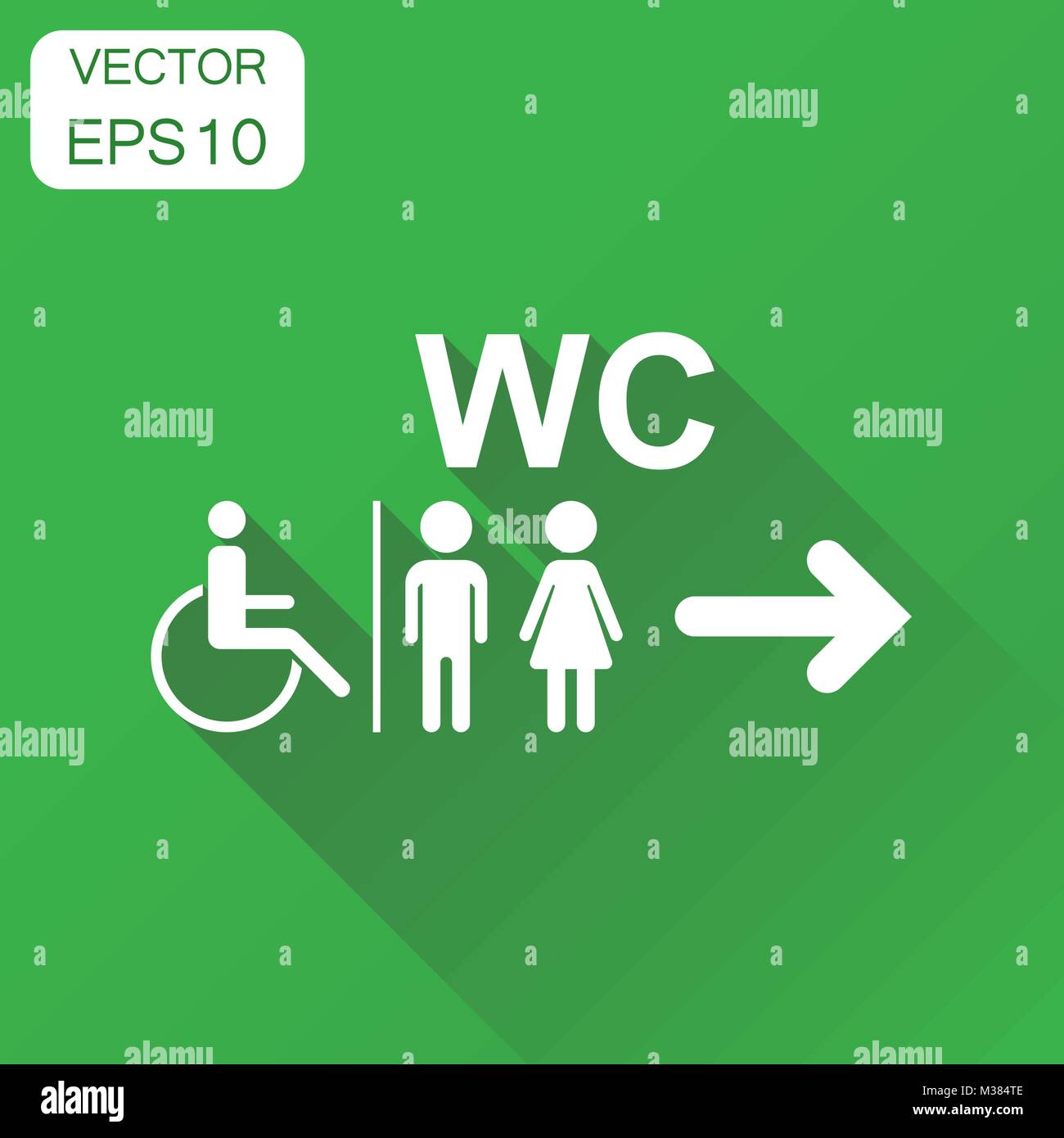 WC, toilet icon. Business concept men and women sign for restroom ...