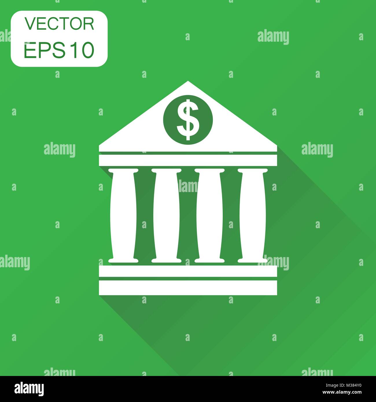 Bank building icon. Business concept bank pictogram. Vector ...