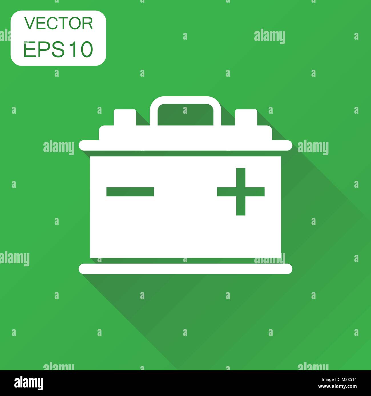 Car battery icon. Business concept auto accumulator battery pictogram ...