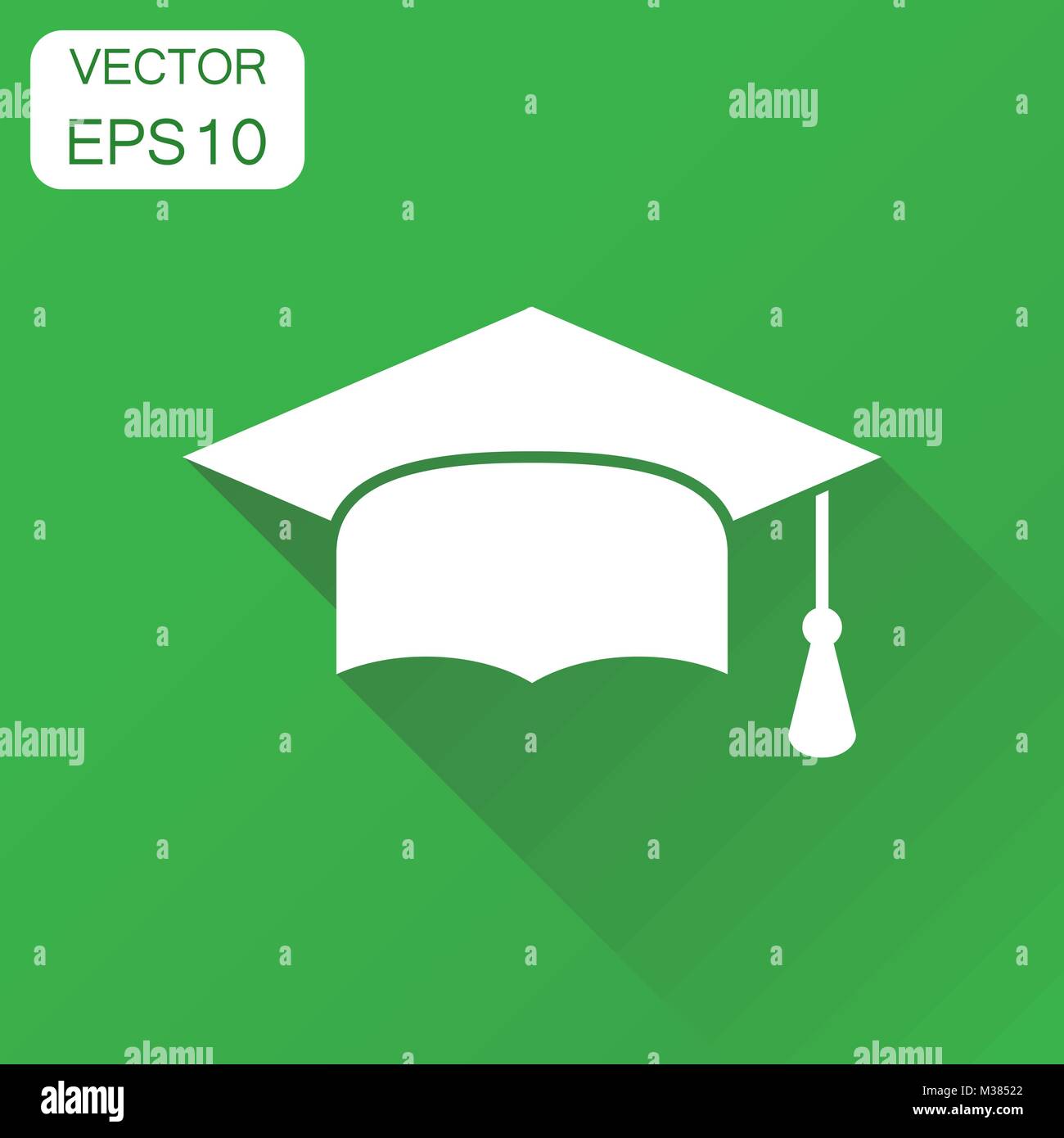 Graduation cap icon. Business concept finish education pictogram ...