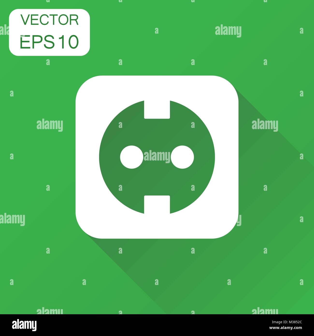 Extension cord icon. Business concept electric power socket pictogram ...