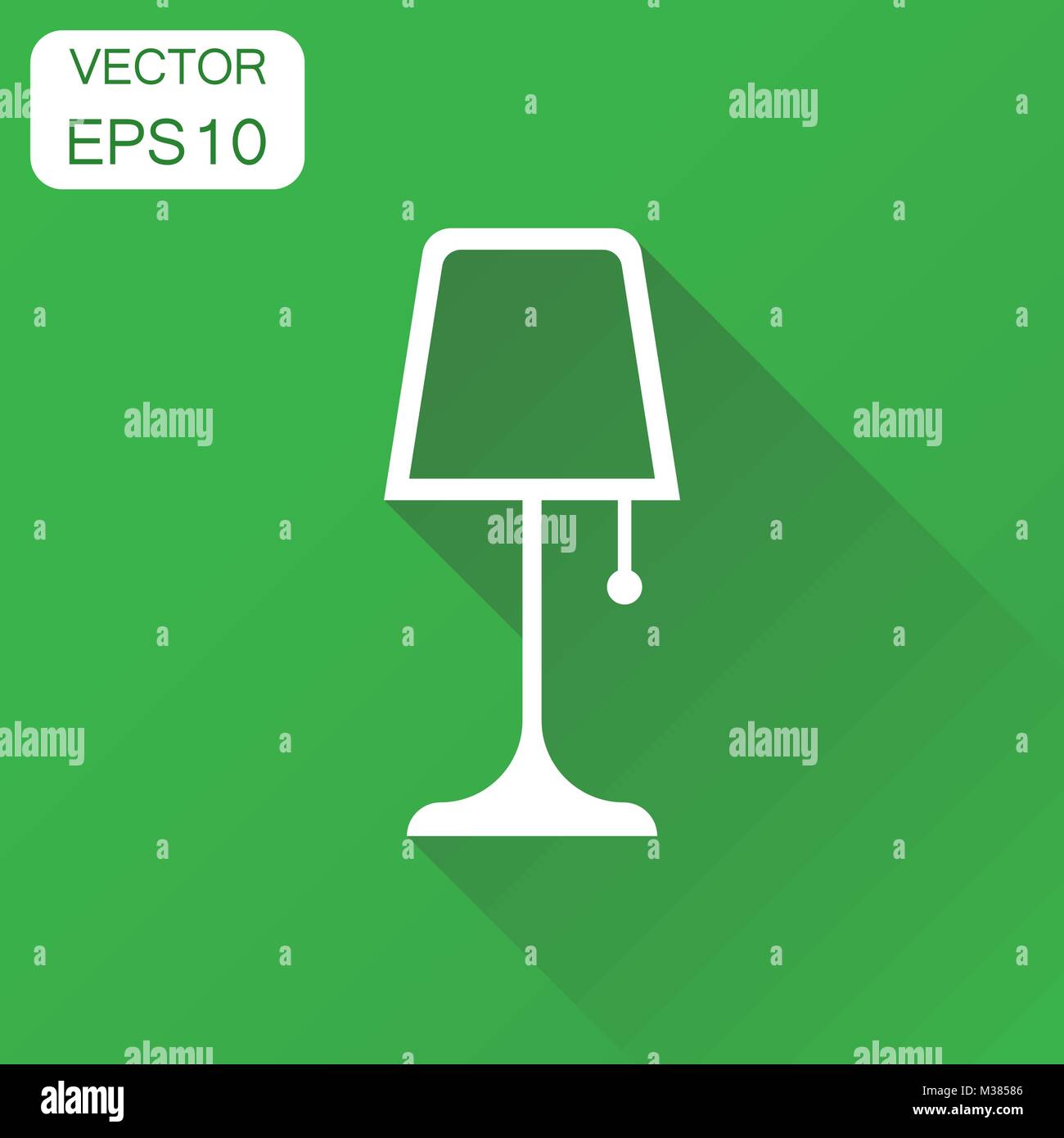 Lamp furniture icon. Business concept lamp pictogram. Vector ...