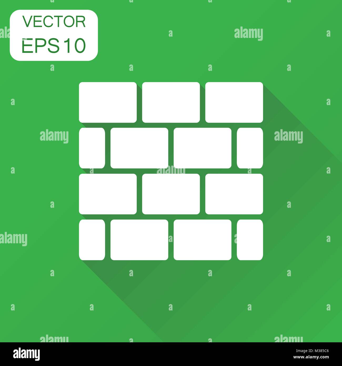 Wall brick icon. Business concept wall pictogram. Vector illustration ...