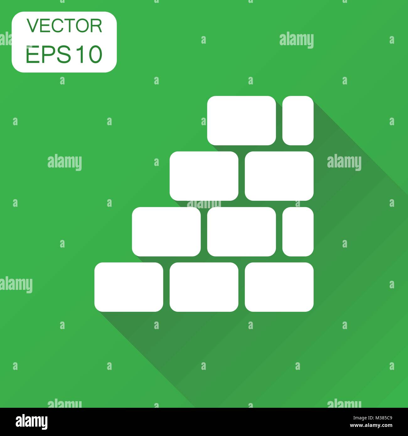 Wall brick icon. Business concept wall pictogram. Vector illustration ...