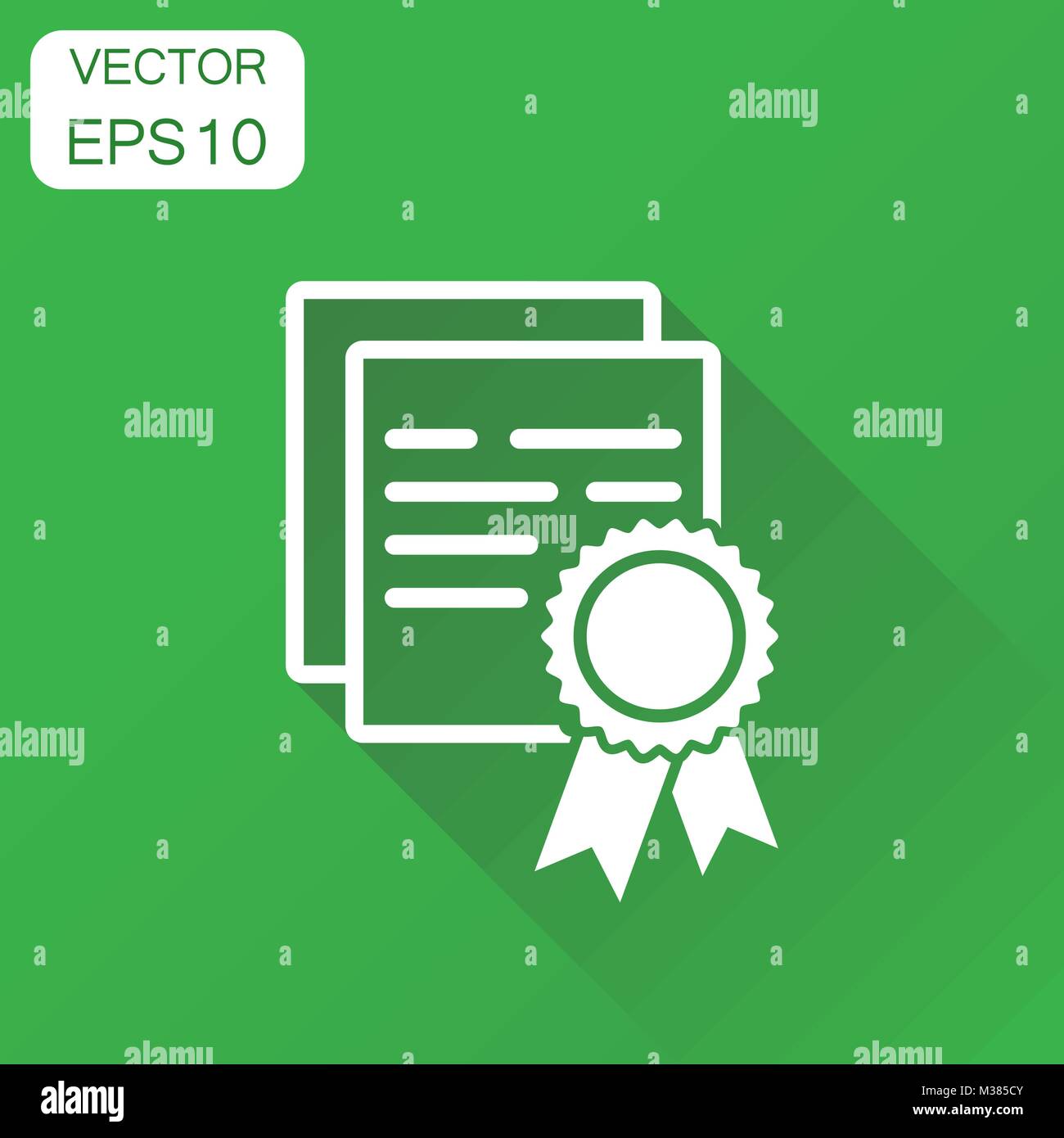 Certificate icon. Business concept diploma award pictogram. Vector ...