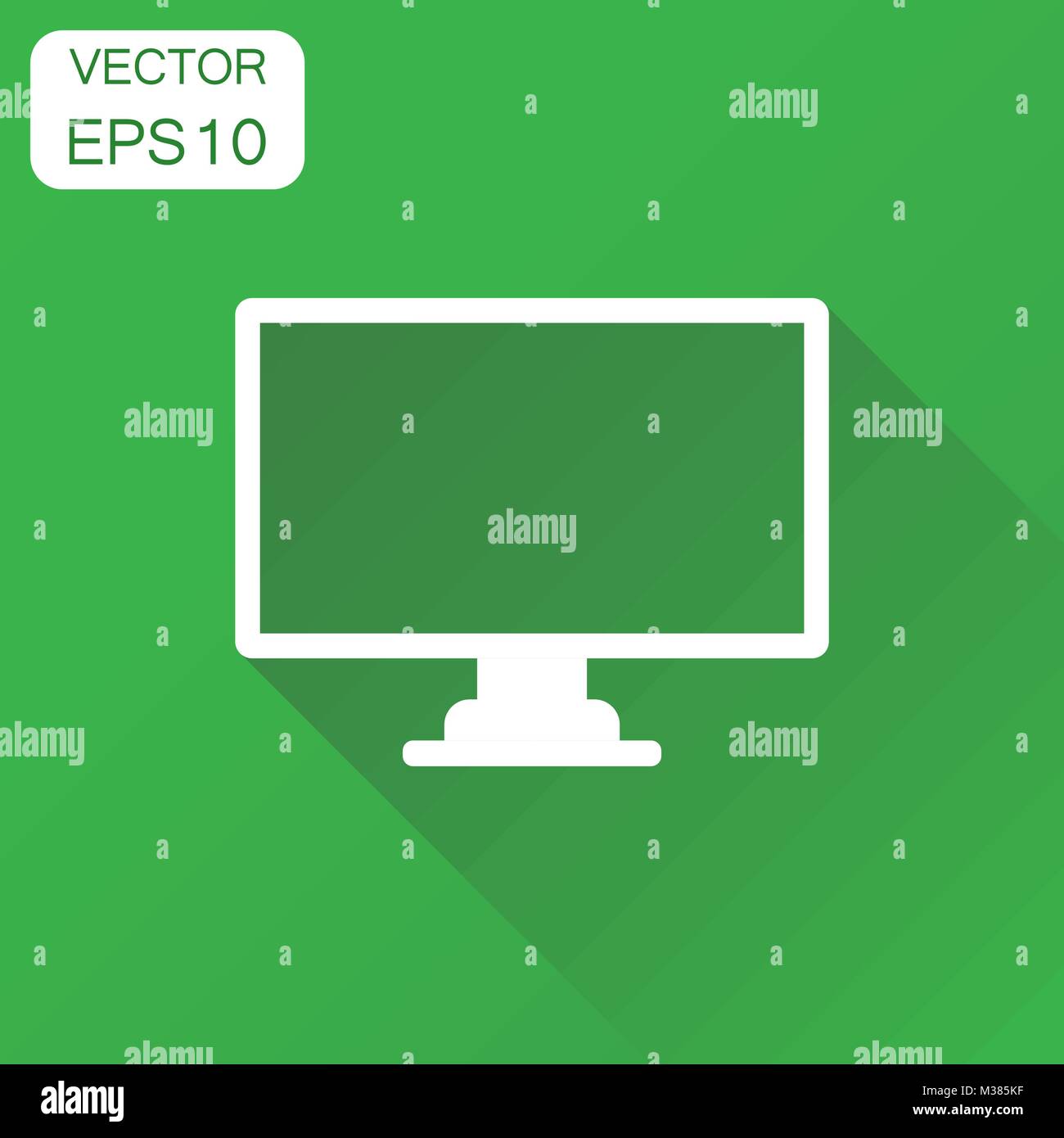 Computer monitor icon. Business concept tv screen pictogram. Vector ...