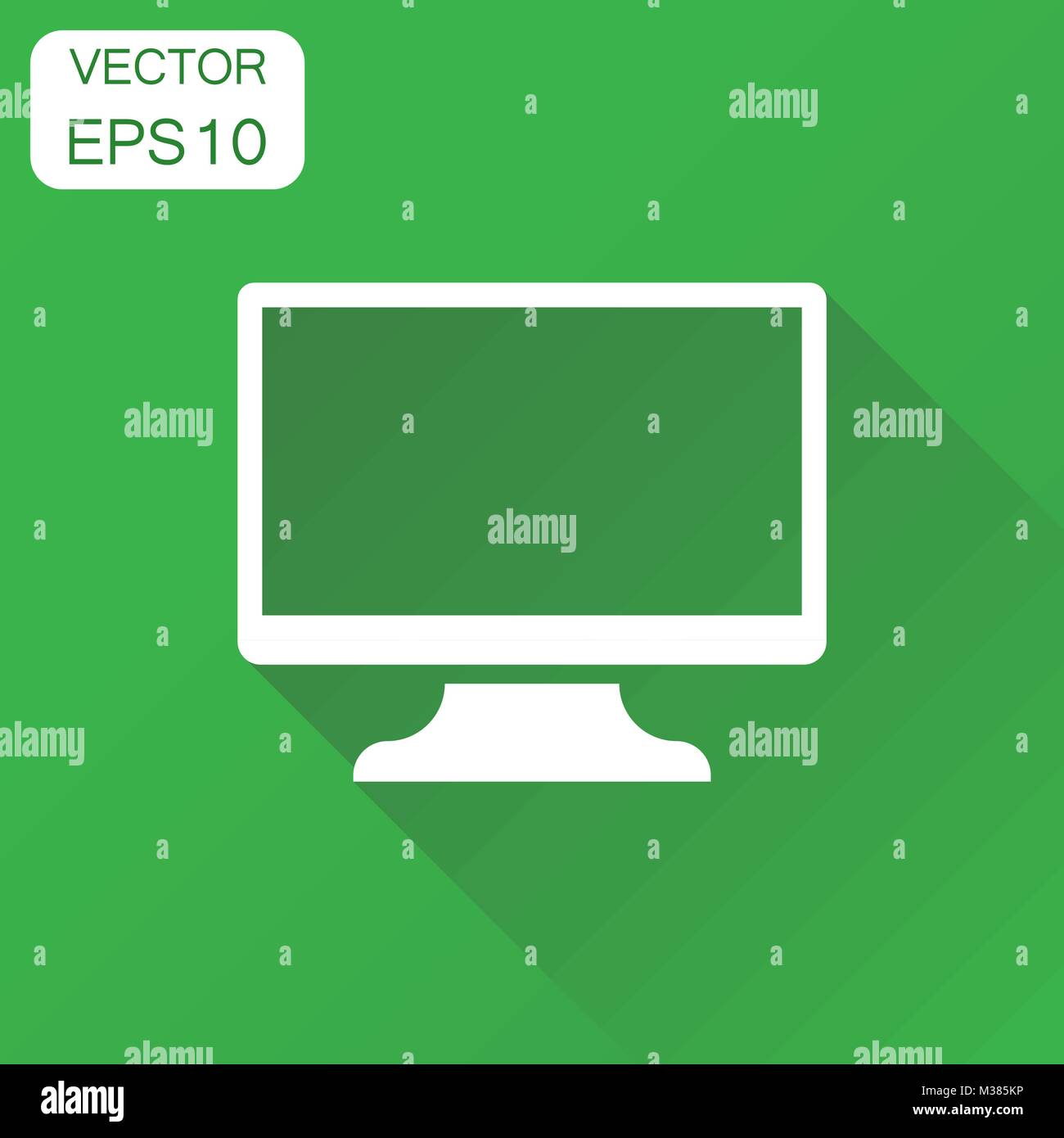 Computer monitor icon. Business concept tv screen pictogram. Vector ...