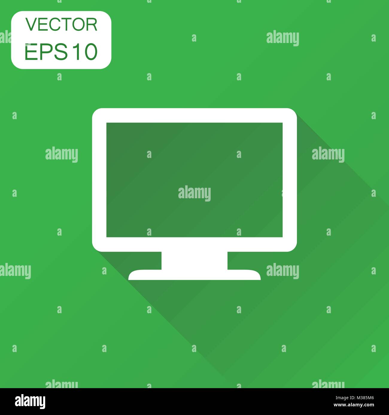 Computer monitor icon. Business concept tv screen pictogram. Vector ...