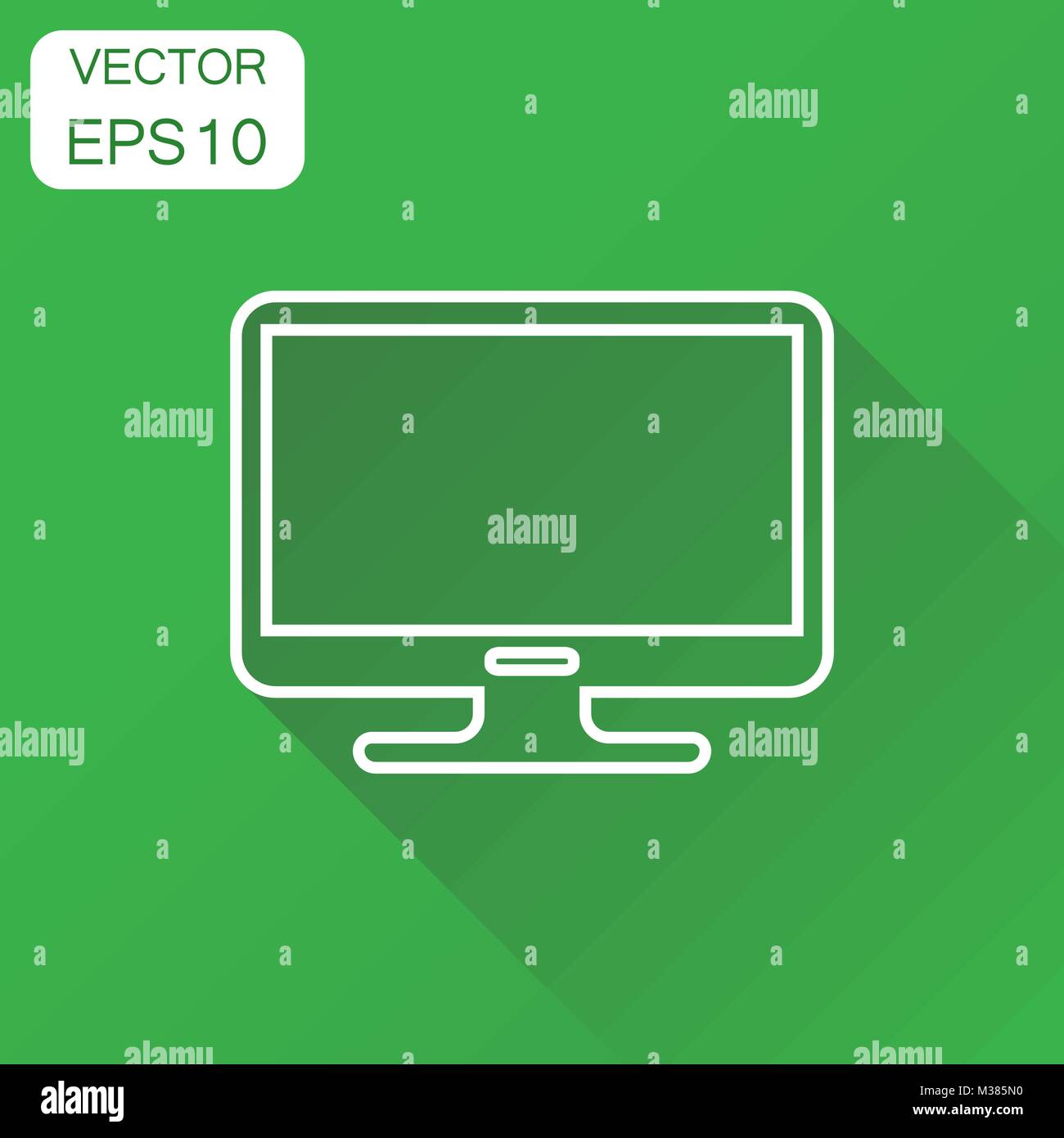 Computer icon. Business concept monitor pictogram. Vector illustration ...