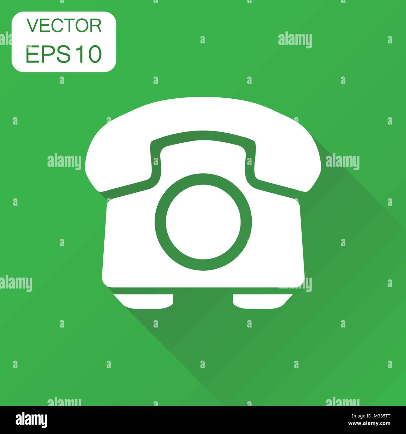 Phone icon. Business concept old vintage telephone pictogram. Vector ...