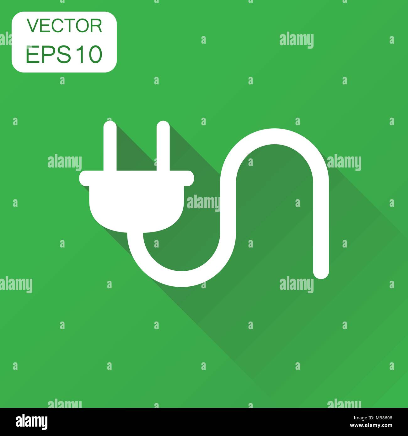 Plug icon. Business concept power wire cable pictogram. Vector ...