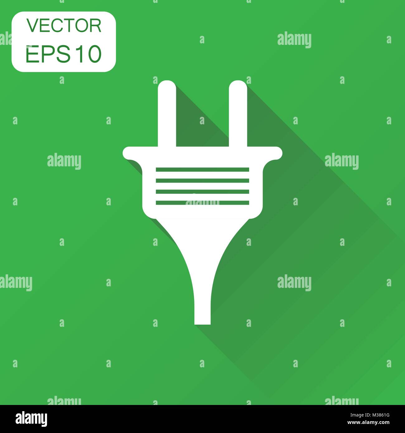 Plug icon. Business concept power wire cable pictogram. Vector ...