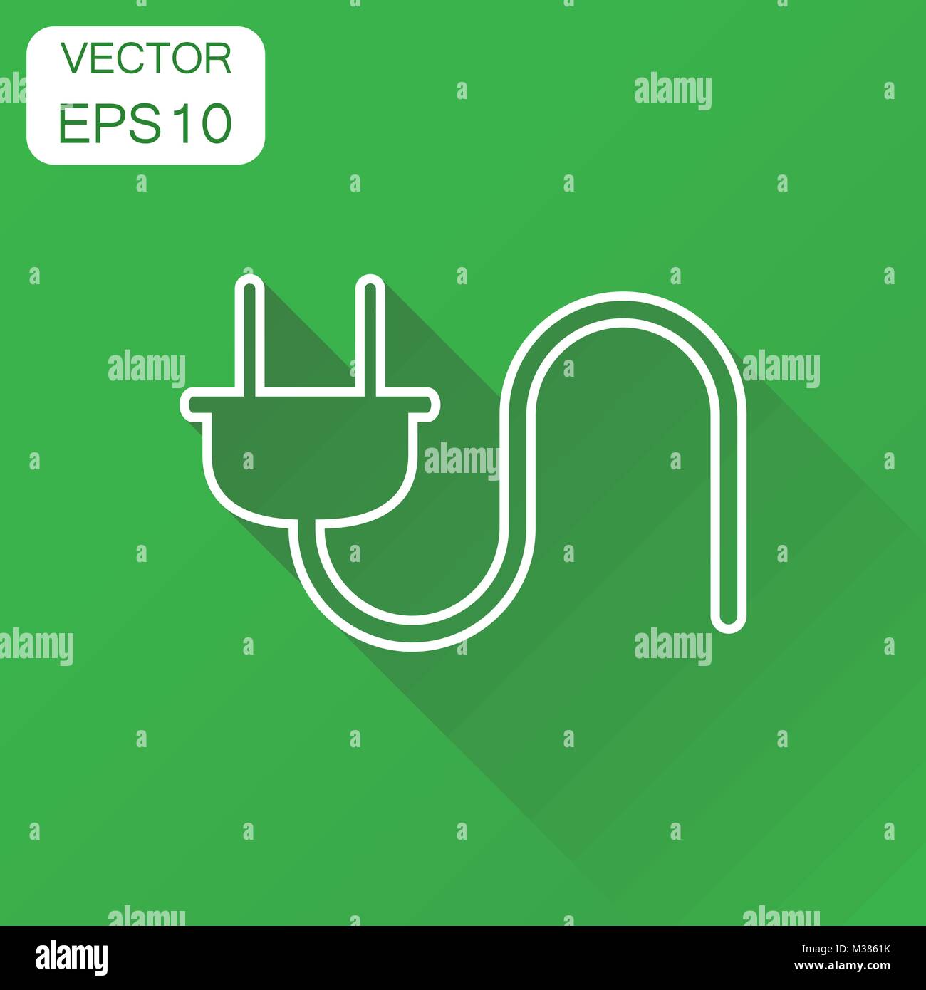 Plug icon. Business concept power wire cable pictogram. Vector ...