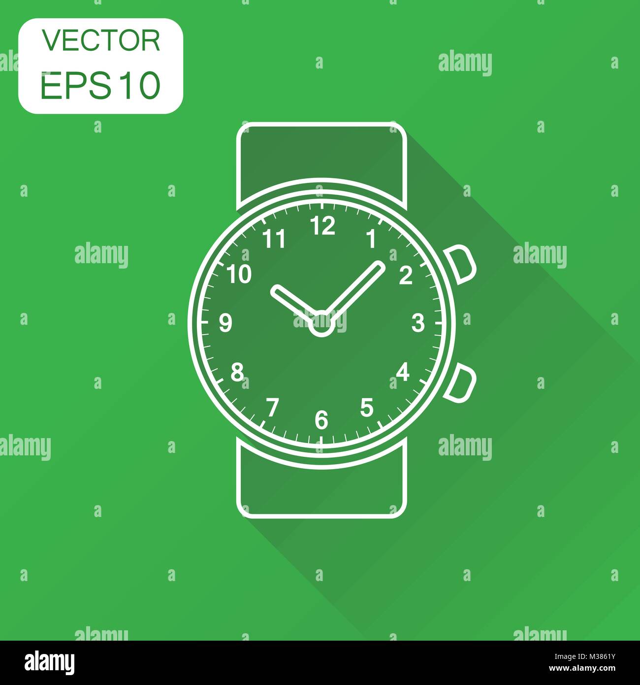 Watch icon. Business concept clock in line style pictogram. Vector ...
