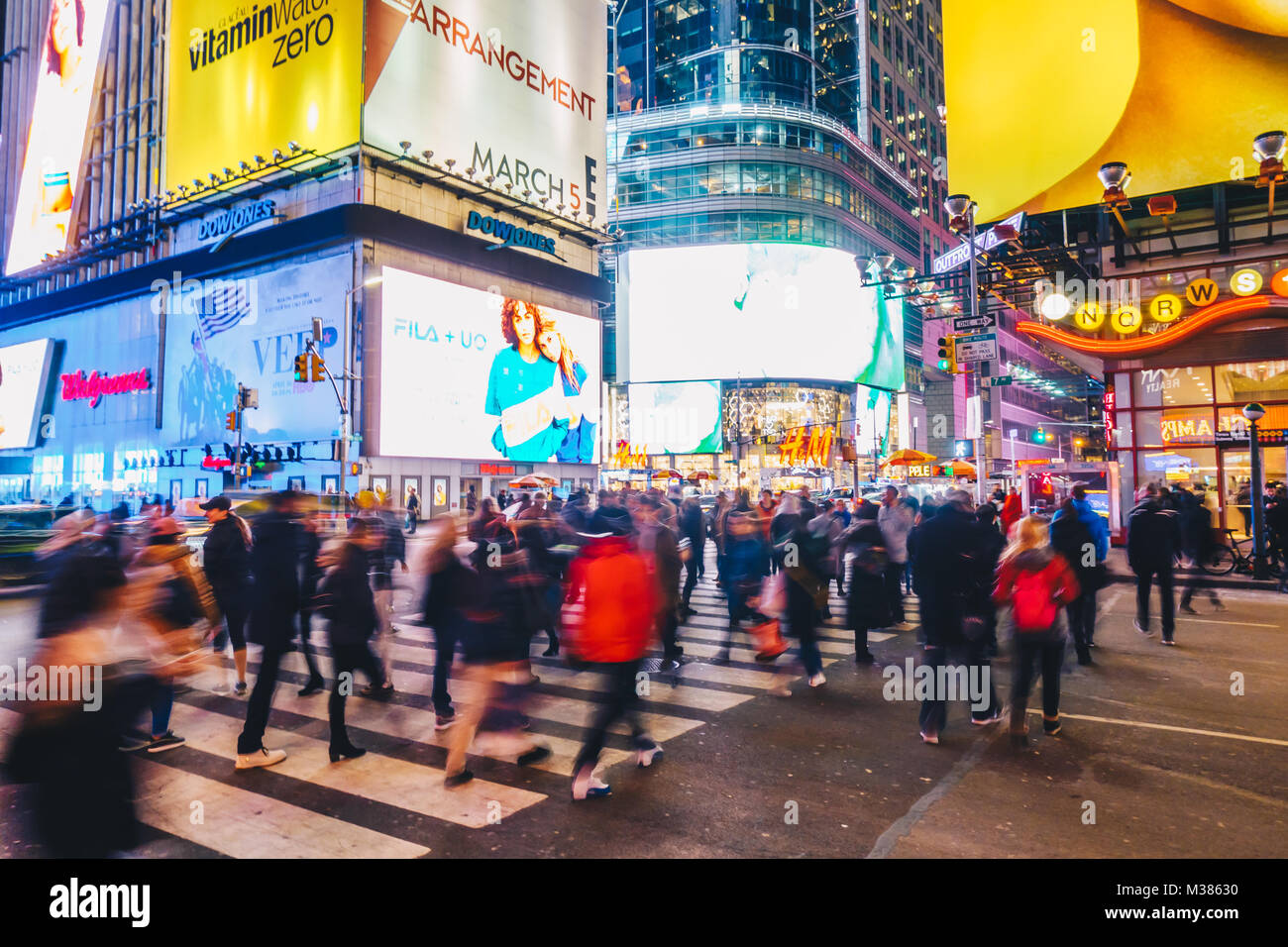 New York City, USA- March 21, 2017: Times Square, featured with ...