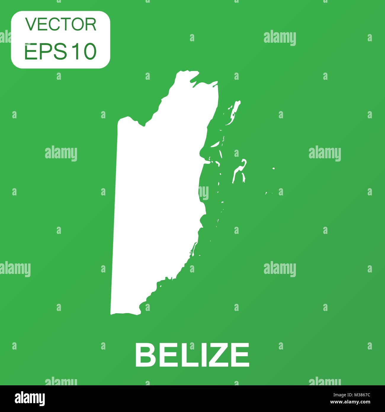 Belize map icon. Business concept Belize pictogram. Vector illustration ...