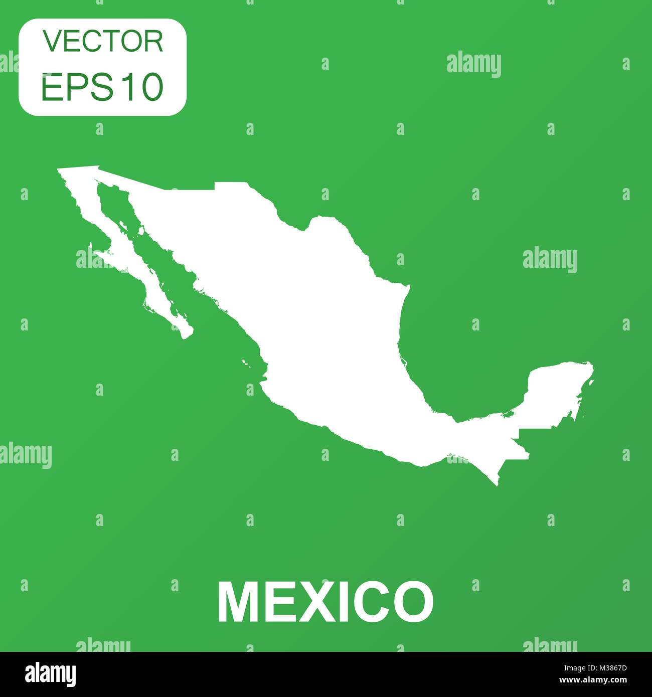Mexico map icon. Business concept Mexico pictogram. Vector illustration ...