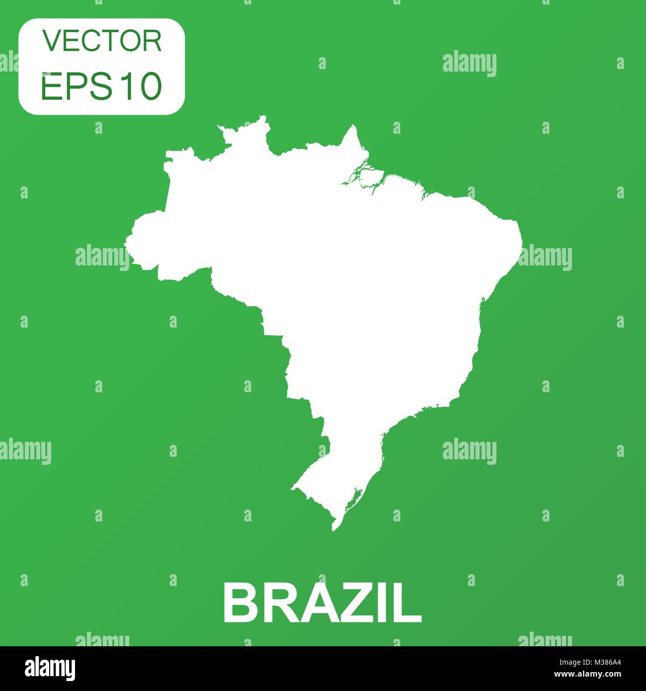 Brazil map icon. Business concept Brazil pictogram. Vector illustration ...