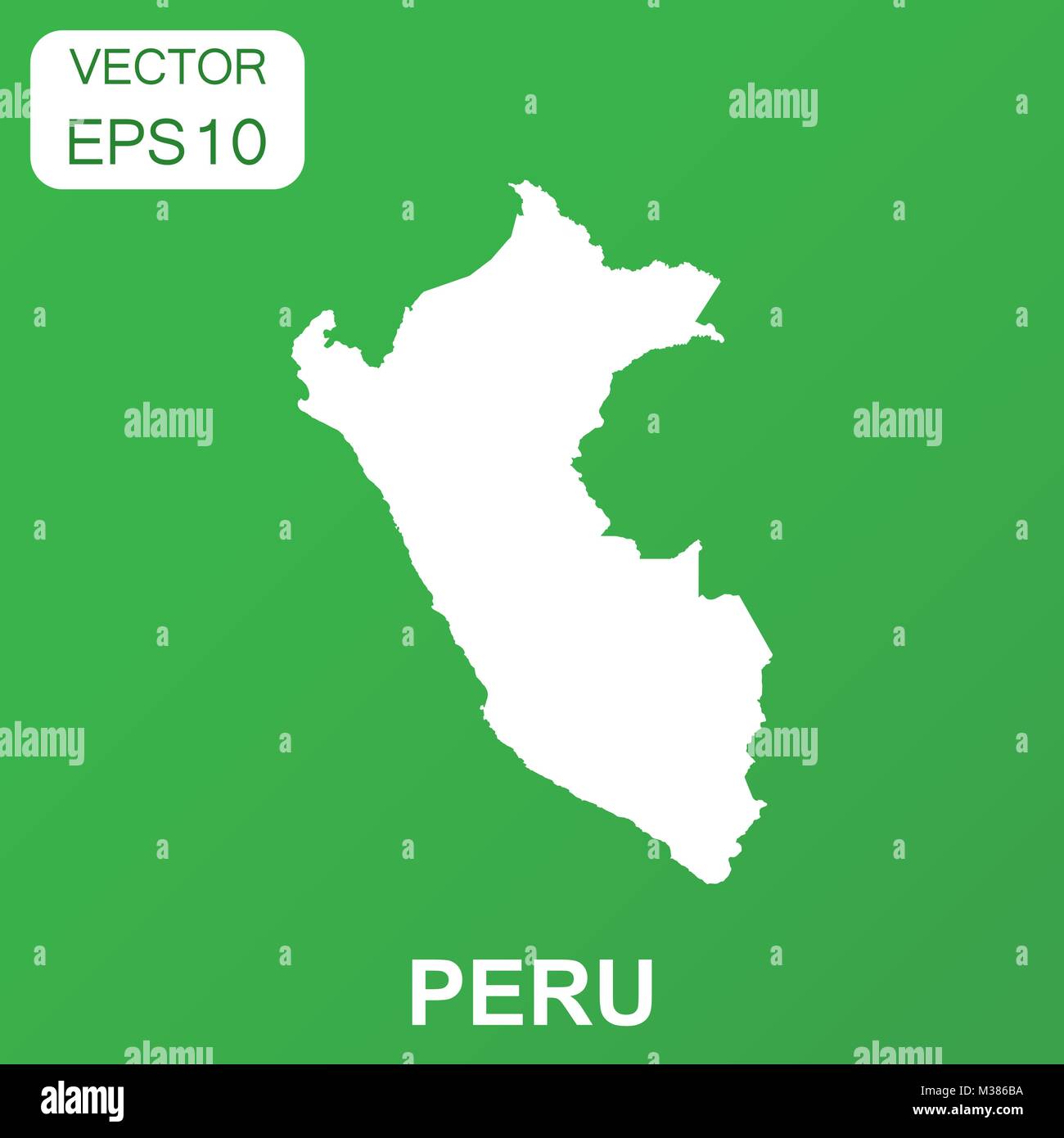 Peru map icon. Business concept Peru pictogram. Vector illustration on ...