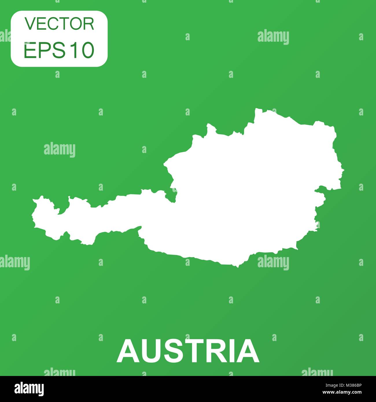 Austria map icon. Business concept Austria pictogram. Vector ...