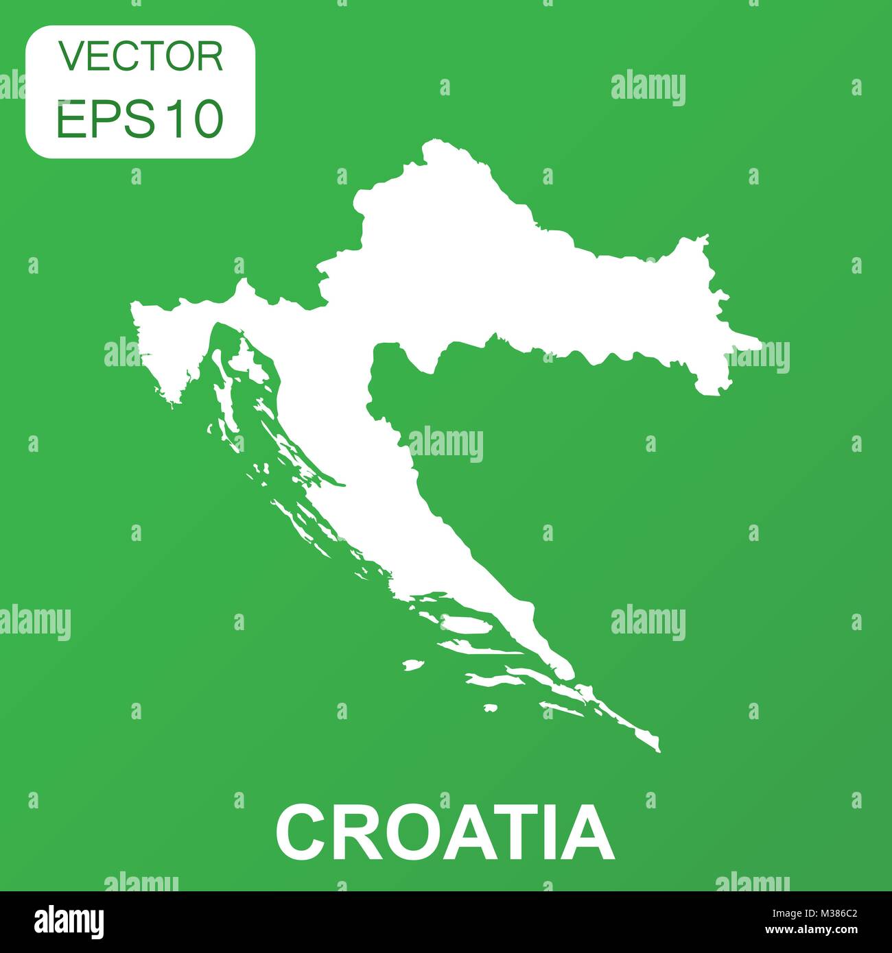 Croatia map icon. Business concept Croatia pictogram. Vector ...