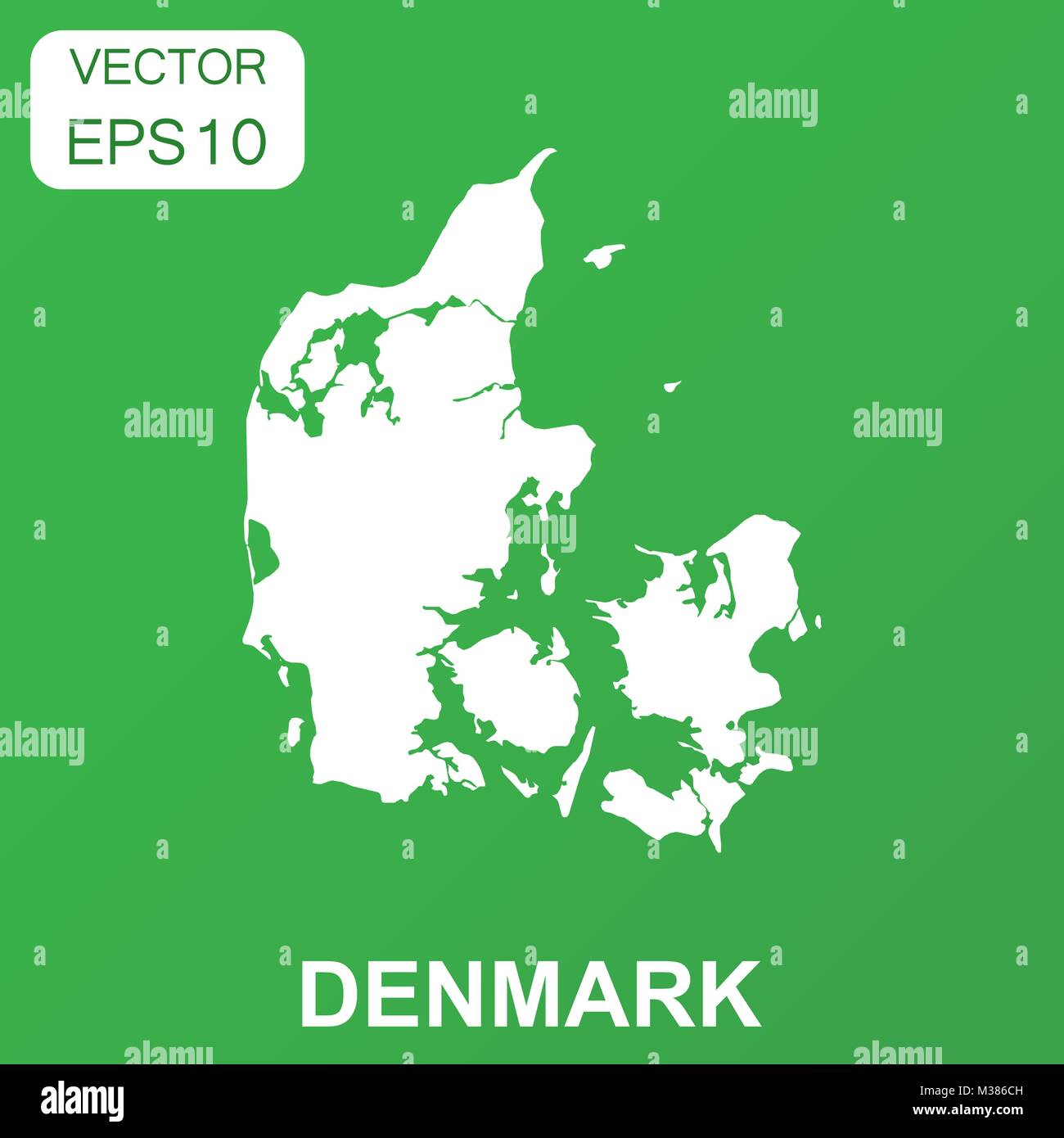 Denmark map icon. Business concept Denmark pictogram. Vector ...