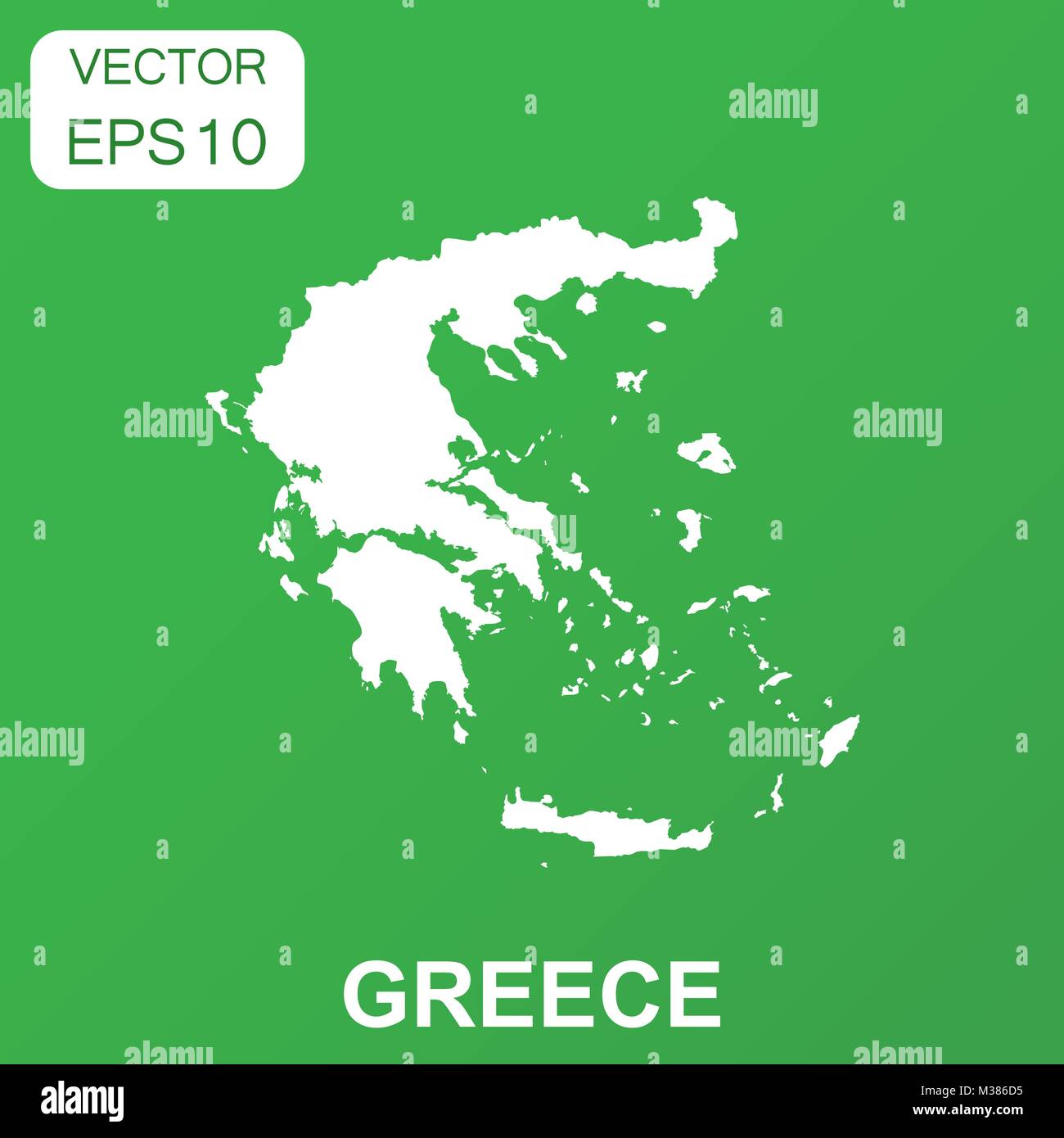 Greece map icon. Business concept Greece pictogram. Vector illustration ...