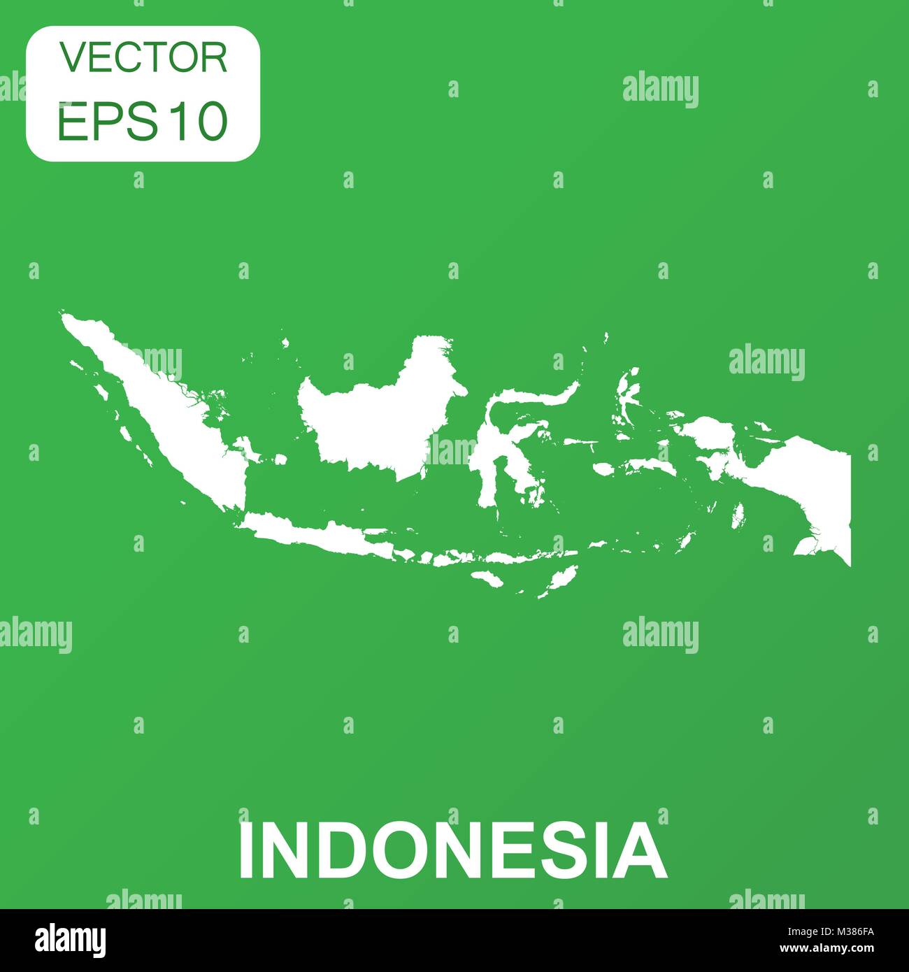 Indonesia map icon. Business concept Indonesia pictogram. Vector ...