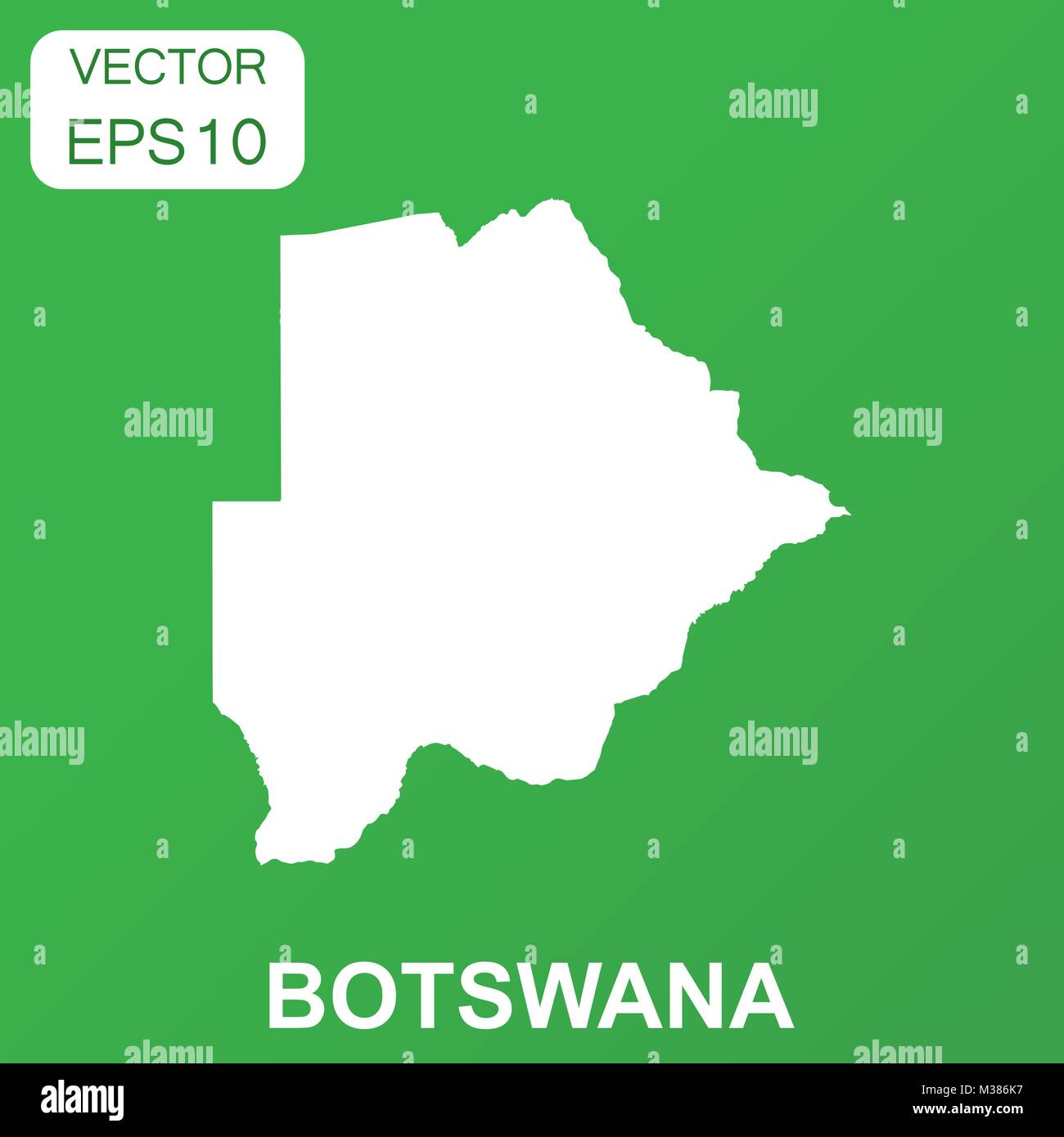 Botswana map icon. Business concept Botswana pictogram. Vector ...