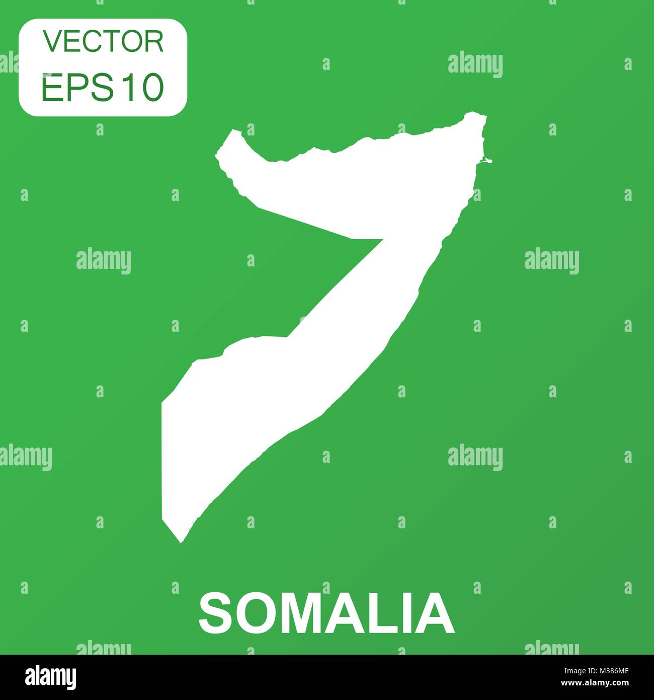 Somalia map icon. Business concept Somalia pictogram. Vector ...