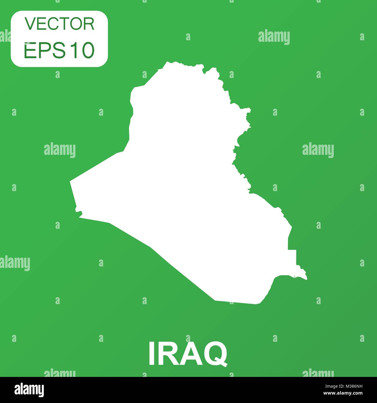 Iraq map icon. Business concept Iraq pictogram. Vector illustration on ...
