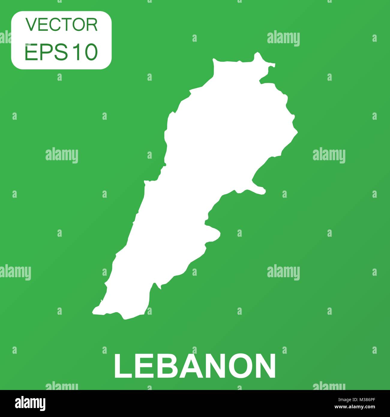 Lebanon map icon. Business concept Lebanon pictogram. Vector ...