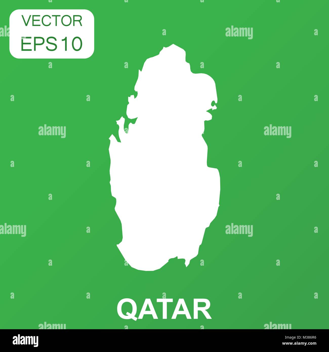 Qatar map icon. Business concept Qatar pictogram. Vector illustration ...