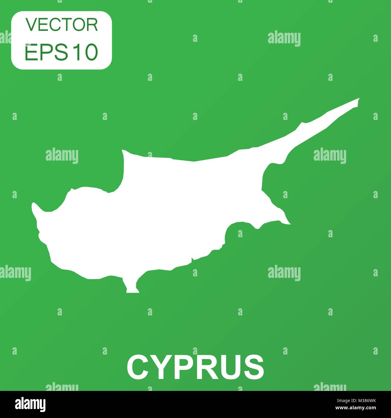 Cyprus map icon. Business concept Cyprus pictogram. Vector illustration ...