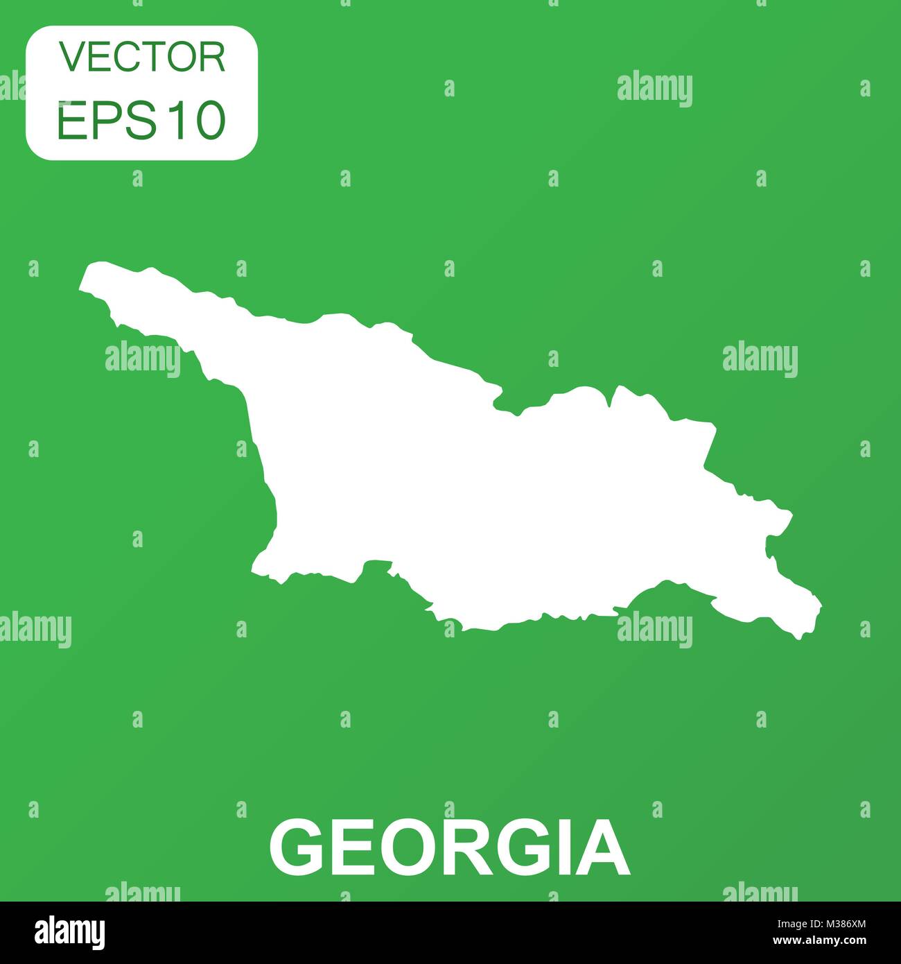 Georgia map icon. Business concept Georgia pictogram. Vector ...