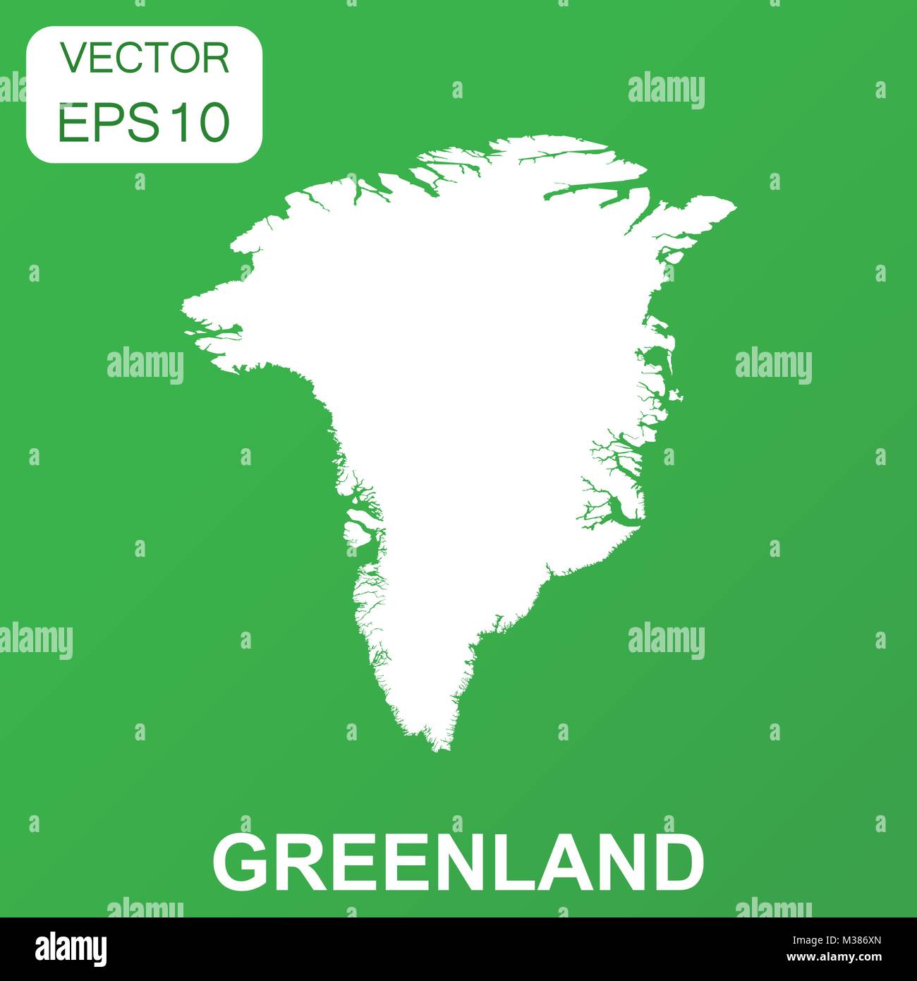 Greenland map icon. Business concept Greenland pictogram. Vector ...
