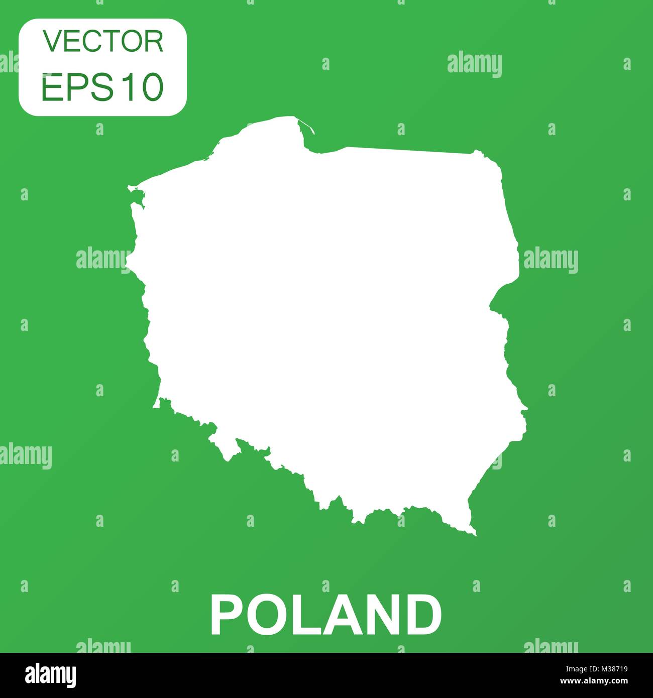 Poland map icon. Business concept Poland pictogram. Vector illustration ...