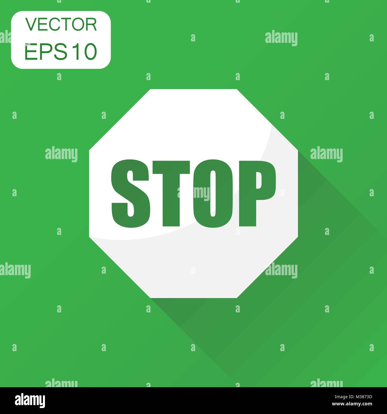Red stop sign icon. Business concept danger symbol pictogram. Vector ...