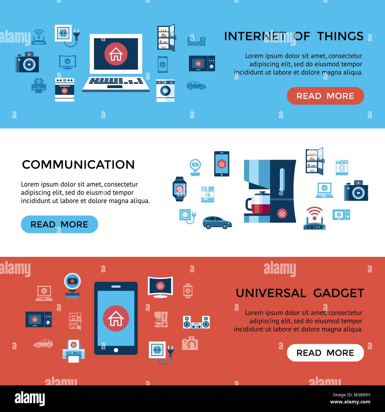 Digital vector red internet of things control infographics concept ...