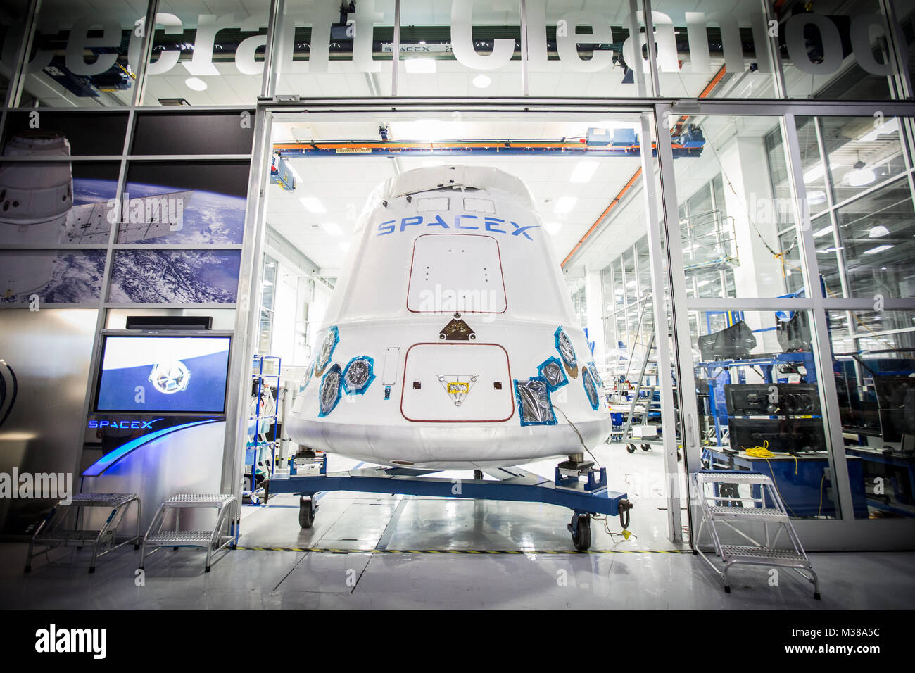 The Dragon capsule departs for its mission after being launched aboard ...